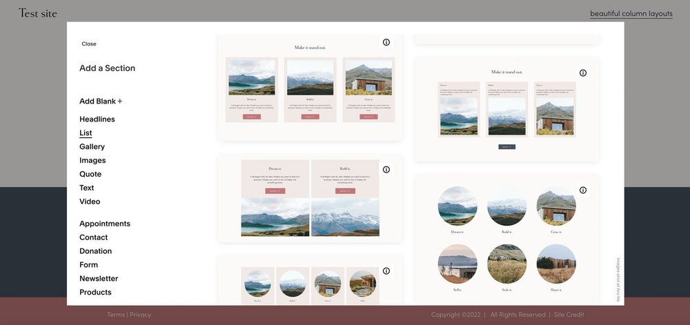 Easy column layouts in Squarespace 7.1 — Jodi Neufeld Design | Squarespace web designer